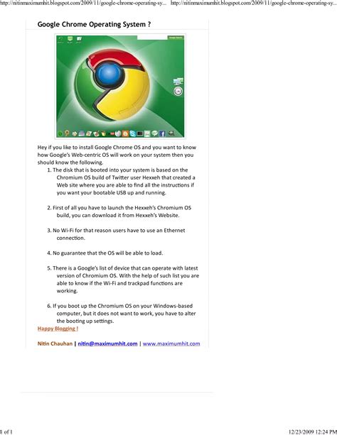 Google Chrome Operating System PDF