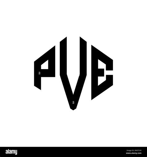 Pve Letter Logo Design With Polygon Shape Pve Polygon And Cube Shape