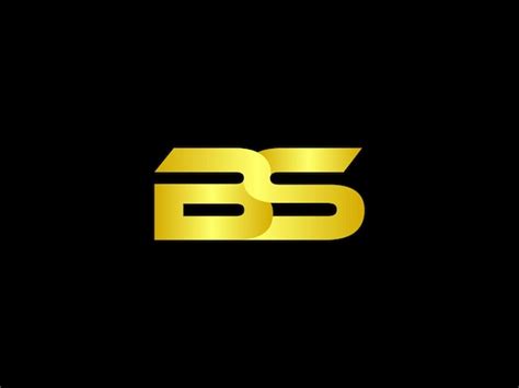 Premium Vector Yellow B Bs Logo With A Black Background