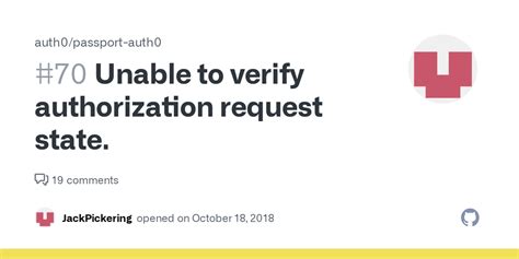 unable to verify authorization request state · issue 70 · auth0