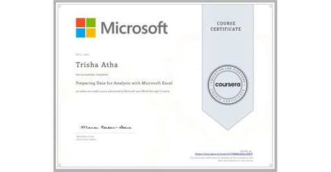 Trisha Atha on LinkedIn: Completion Certificate for Preparing Data for ...