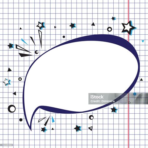 노트북 시트에 그려진 빈 음성 거품 팝 아트 만화책 배너에 대한 모형 학교 학생들을 위한 학교 채팅 교육 E러닝의 크립토셉트 설계를 위한 템플릿 대화 클라우드 가리기에 대한