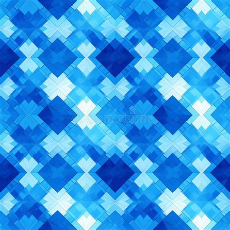 Vibrant Blue Geometric Pattern On A Textured Background Representing Depth Stock Illustration