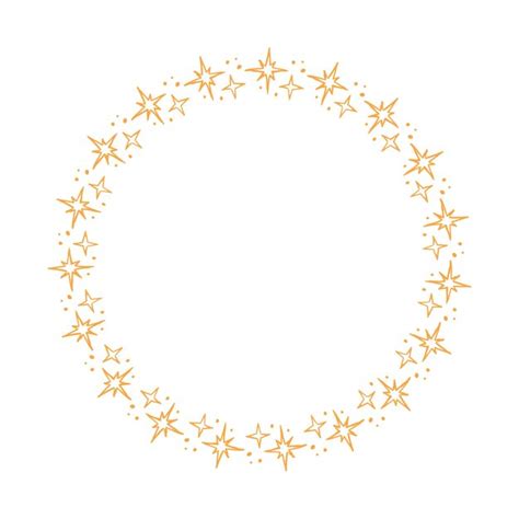 Premium Vector Vector Stars Frame Round Border Frames With Star