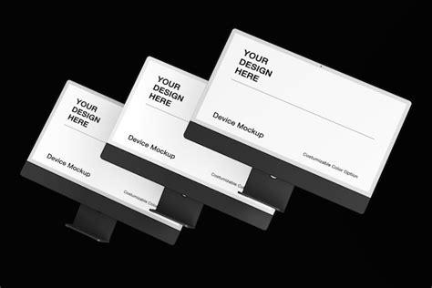 Premium Psd 3d Computer Mockup On Modern Minimal Background