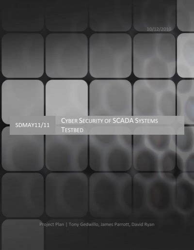 Cyber Security Of Scada Systems Testbed Senior Design