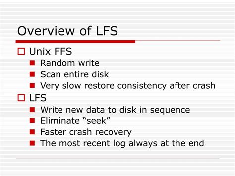 Ppt The Design And Implementation Of Log Structure File System