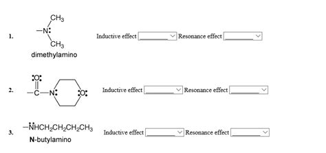 Solved Cha Inductive Effect Resonance Effect Ch3 Dimethylamino 0 Inductive Effect Resonance Solved Cha Inductive Effect Resonance Effect Ch3 Dimethylamino 0 Inductive Effect Resonance