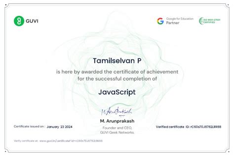 Javascript Guvi Frontenddeveloper Applicationdevelopment