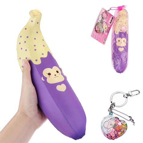 Puni Maru Giant Purple Banana Squishy 35cm Huge Licensed Slow Rising