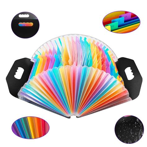 Expanding File Folder 24 Pockets A4 Letter Size E Vicedeal