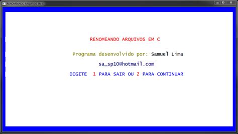 Samuel Lima Programador Cc Renomeando Arquivos Em C