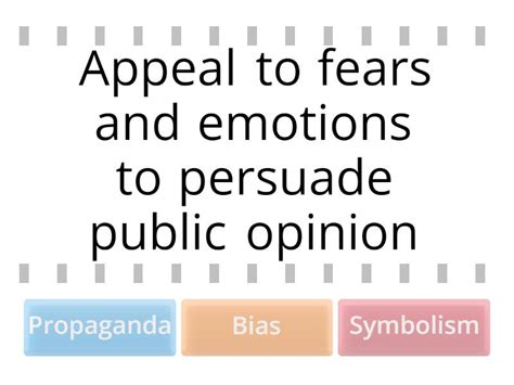 Bias Symbolism And Propaganda Find The Match