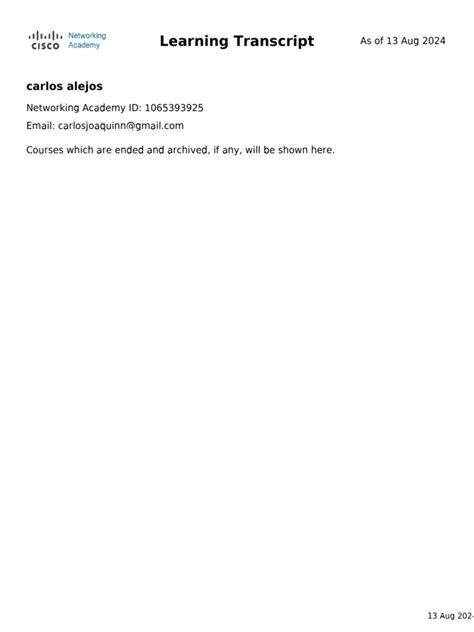 Netacad Learning Transcript Pdf Netacad Learning Transcript Pdf
