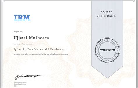 Coursera Ibm Pythonfordatascience Artificialintelligence Lifelonglearner Dataanalytics