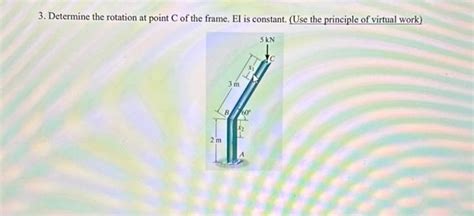 Solved Determine The Rotation At Point C Of The Frame EI Chegg