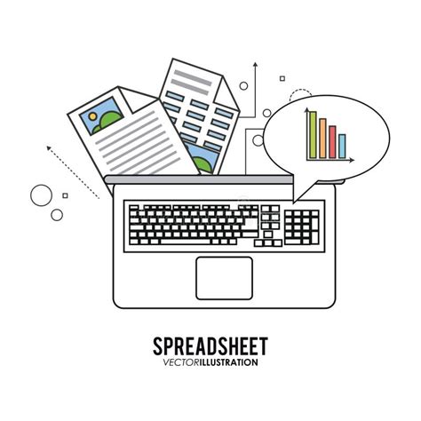 Spreadsheet Design Technology And Infographic Concept Stock Vector Illustration Of Clipart