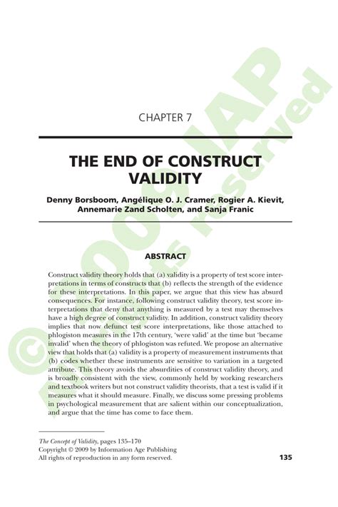Pdf The End Of Construct Validity