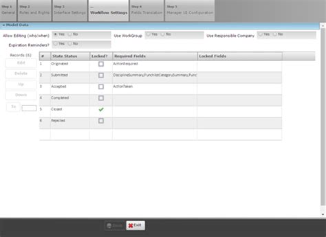Configure Module Workflow Settings