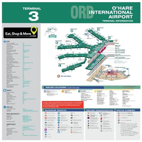 Chicago Ohare Airport Map Best Parking Terminals And Amenities