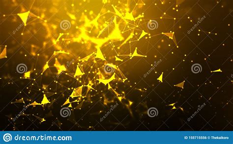 Abstract Background Dot And Connect Line For Cyber Technology Futuristic And Network Connection