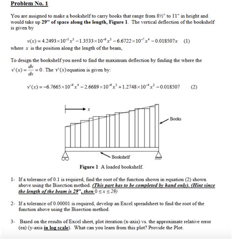 solved problem no 1 you are assigned to make a bookshelf to