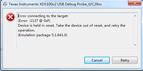 Debug 连接不上目标板，报错device Is Held In Reset Take The Device Out Of Reset