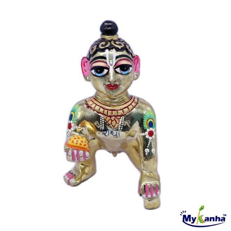 Buy Heavy Decorated Brass Laddu Gopal Ji Baal Roop Idols 7 Inches