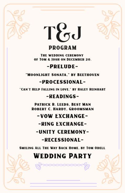 Placeit Wedding Program Maker Featuring A Minimalist Frame Placeit Wedding Program Maker Featuring A Minimalist Frame