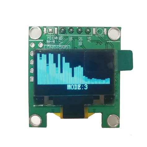 Mini 0 96 Inch Oled Music Spectrum Display Analyzer Mp3 Pc Amplifier Audio Level Indicator Music