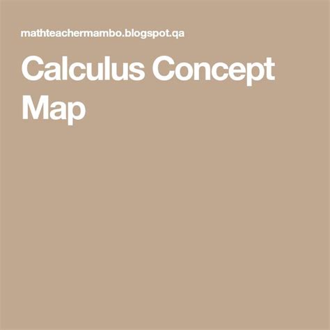 Calculus Concept Map