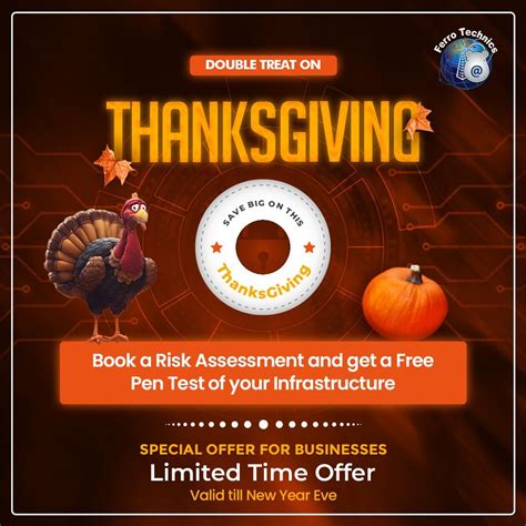Ferro Technics On Linkedin Thanksgiving Cybersecurity Riskassessment Pentesting Ferrotechnics