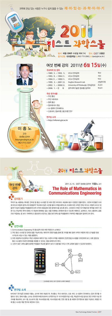 Gist 정보통신공학부 이흥노 교수 The Role Of Mathematics In Communications Engineering Gist 과학스쿨