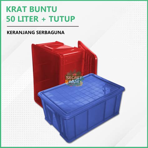 Jual Krat Buntu 50 Liter Tutup Bak Kolam Tutup Box Keranjang
