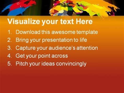coloured world globe powerpoint templates and powerpoint backgrounds 0411