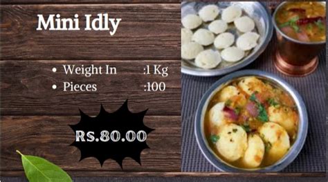 Mini Idli Packaging Size 1 Kg At ₹ 80kg In Chennai Id 2853132003991