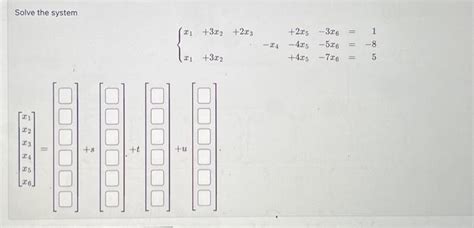 Solved Solve The System Chegg Com