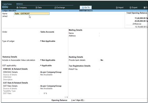 Practical Assignment 7 Creating Sales And Purchase Ledger Tallyprime