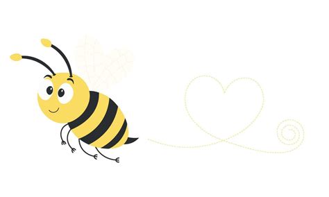 Heart Shaped Bee Vector Art Icons And Graphics For Free Download