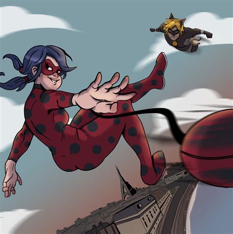 Artstation Miraculous Ladbug Swinging