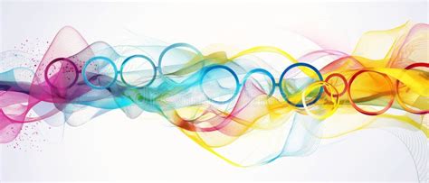 Vibrant Abstract Colorful Wave Pattern Overlapping Circles Creative