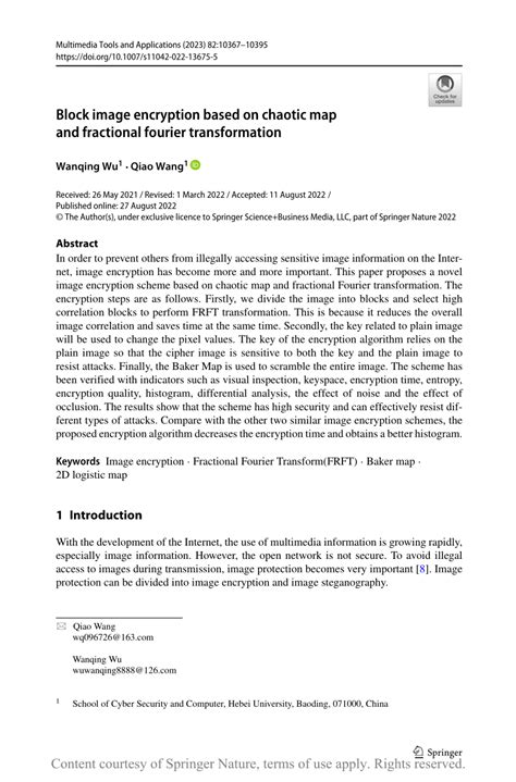 Block Image Encryption Based On Chaotic Map And Fractional Fourier