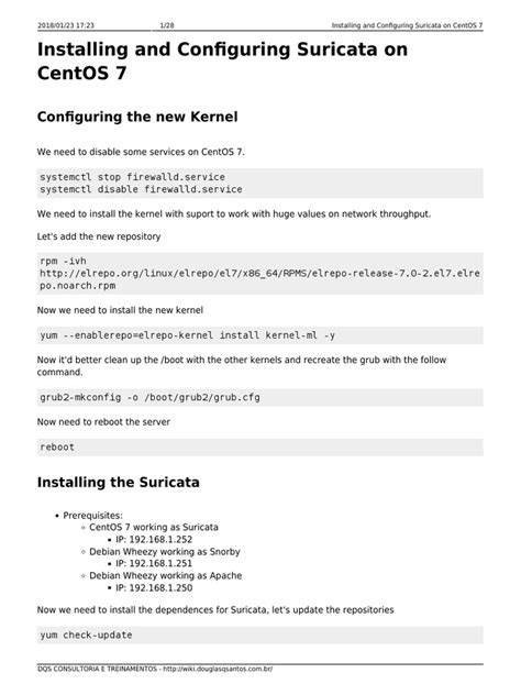 installing and configuring suricata on centos 7 pdf transmission