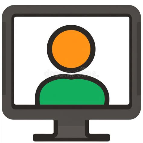 A Computer Screen Displays A User Profile Icon Symbolizing Digital