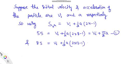 Solved Determine The Initial Velocity And Acceleration Of A Particle Travelling With Uniform