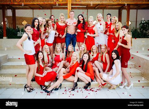 Mister Germany 2015 Robin Wolfinger And The 24 Participants Of The Miss Germany Camp 2015