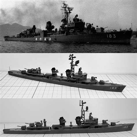 1700 Jmsdf Japanese Post Ww2 Fletcher Destroyer Ariake Class Jds