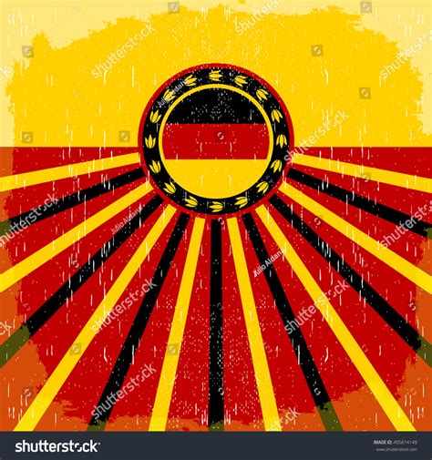 Germany Vintage Old Poster German Flag Stock Vector Royalty Free