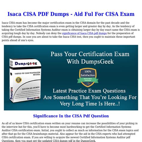 Remarkable Cisa Exam Hacks With Valid Cisa Pdf Questions Pdf Docdroid