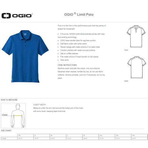 Ogio Polo Shirts Size Chart Mens Ogio Caliber 2 0 Polo